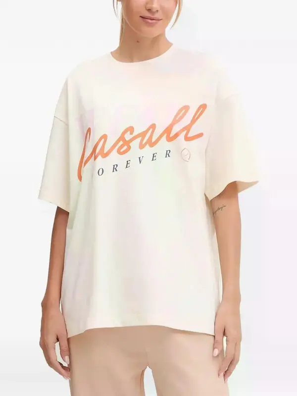 CASALL Logo-print Drop-shoulder T-shirt