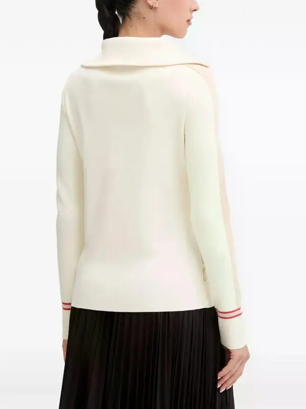 Bogner Gine Monogram-print Quarter-zip Sweater