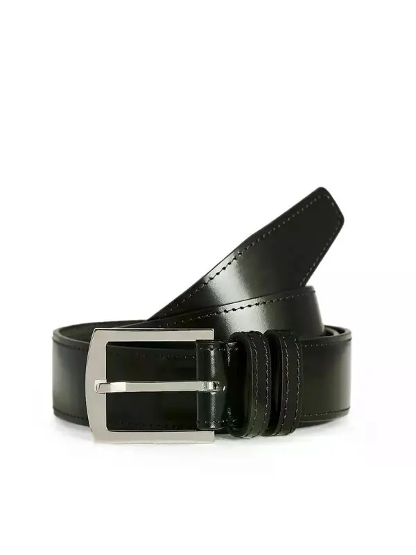 Kiton Polished-finish Leather Belt - Black