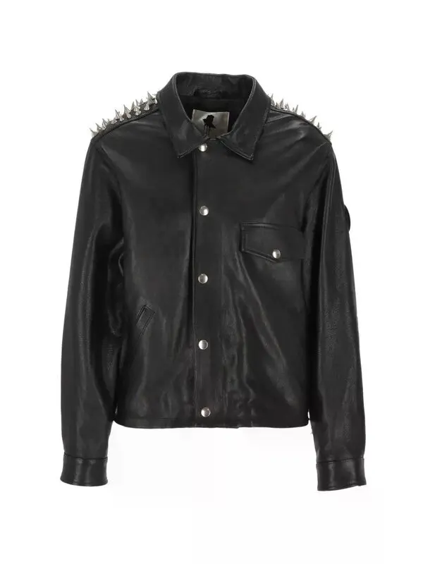 THE EROSE Francis Spiked Leather Jacket