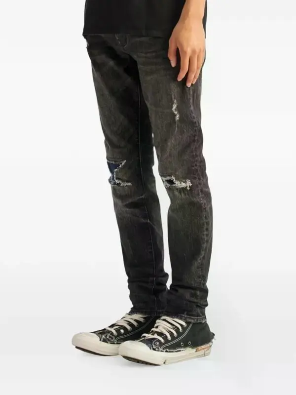 PURPLE BRAND Vintage Heavy Destroy Distressed Bootcut Jeans