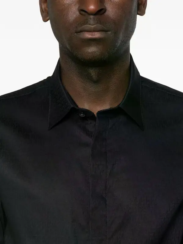 Emporio Armani Monogram-jacquard Shirt