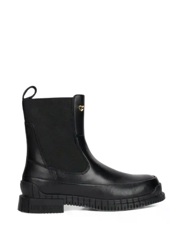 Moschino Heart-motif Ridged-sole Boots