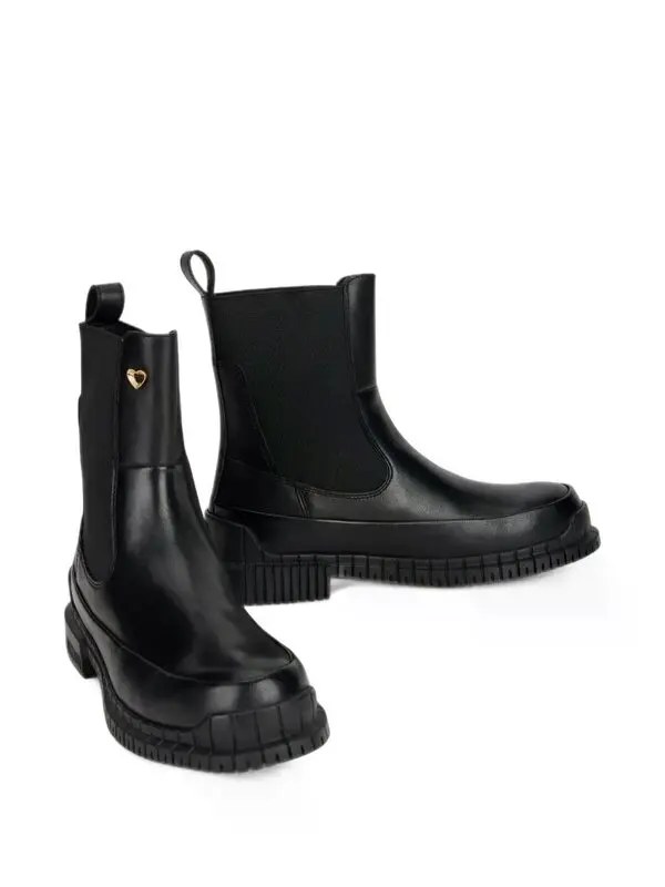 Moschino Heart-motif Ridged-sole Boots