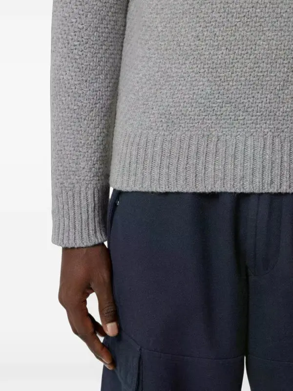 Stone Island Compass-patch Waffle-knit Sweater