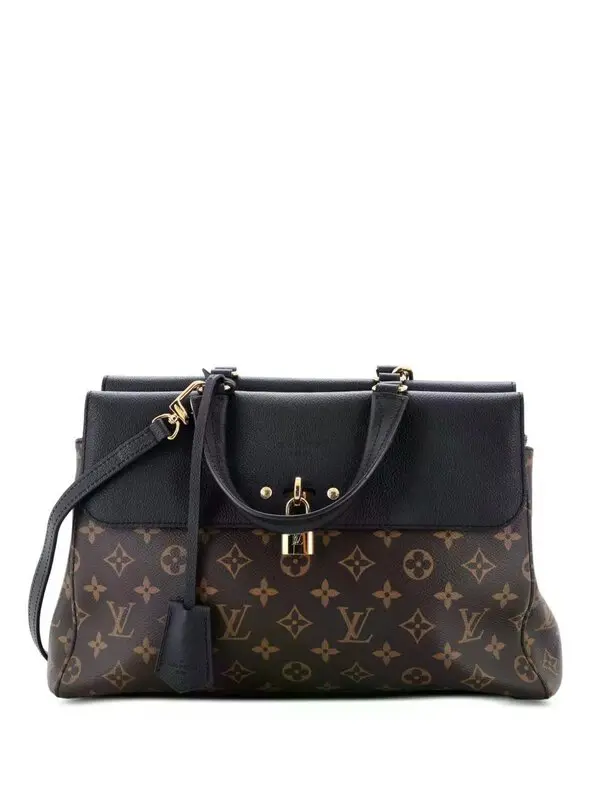 LOUIS VUITTON Venus Handbag Monogram Canvas And Leather Satchel - Black