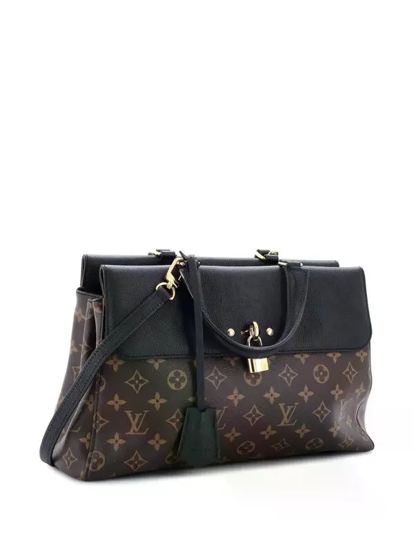 LOUIS VUITTON Venus Handbag Monogram Canvas And Leather Satchel - Black