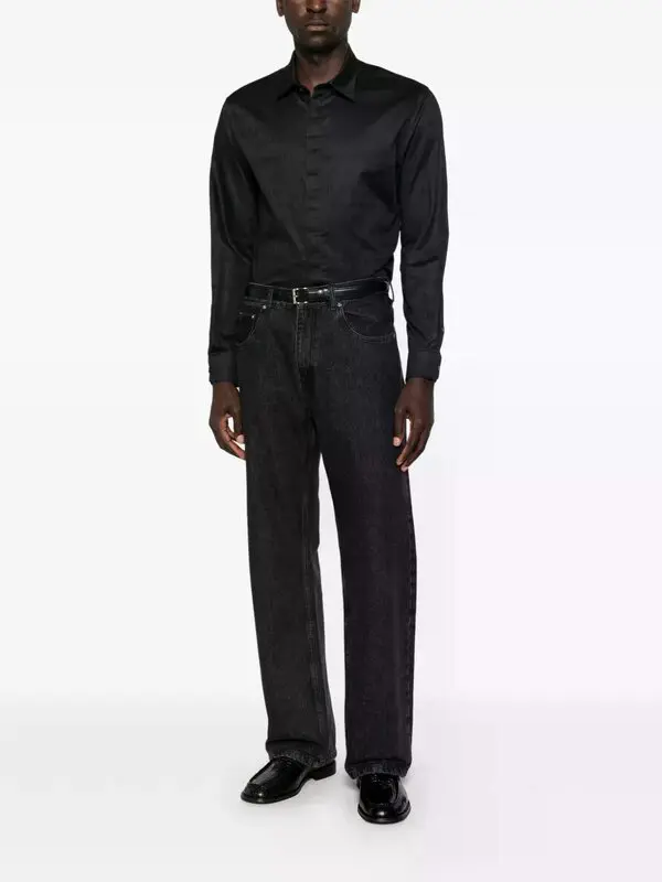 Emporio Armani Logo-jacquard Long-sleeve Shirt