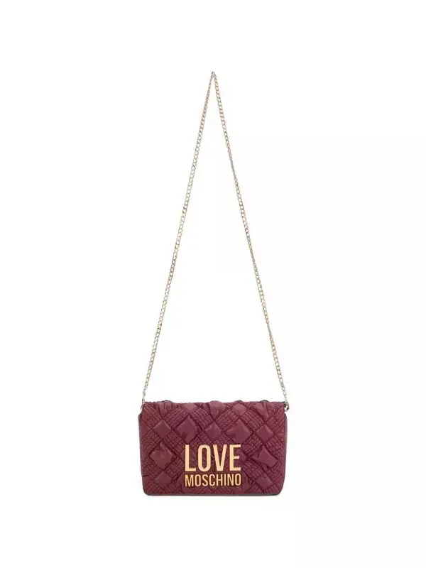 Moschino Quilted Logo-plaque Shoulder Bag