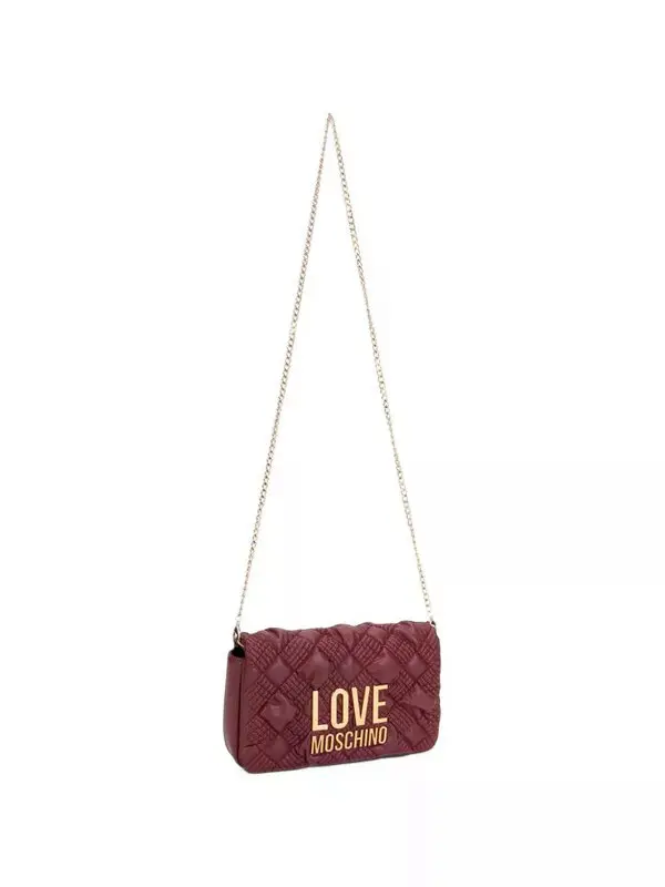 Moschino Quilted Logo-plaque Shoulder Bag