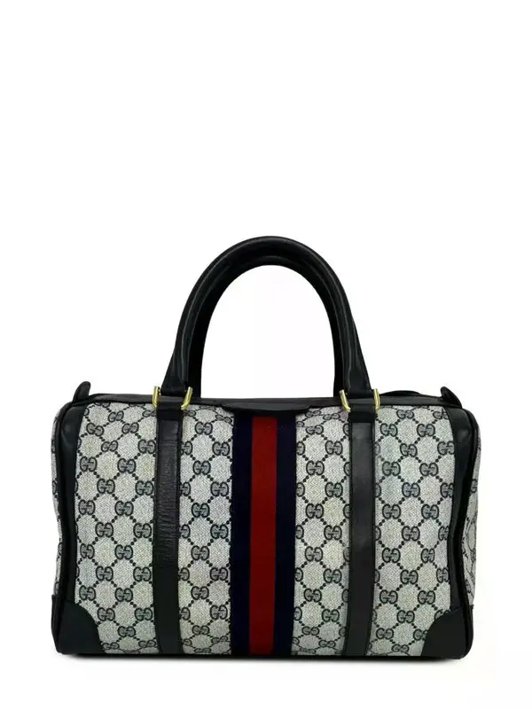Gucci 1970-1980 Gg Supreme Web Boston Bag