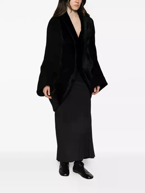 Junya Watanabe Faux-fur Trim Jacket - Black