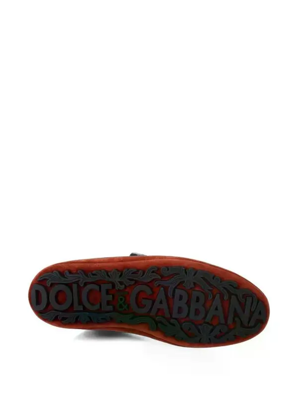 Dolce & Gabbana Crystal-embellished Crown Loafers