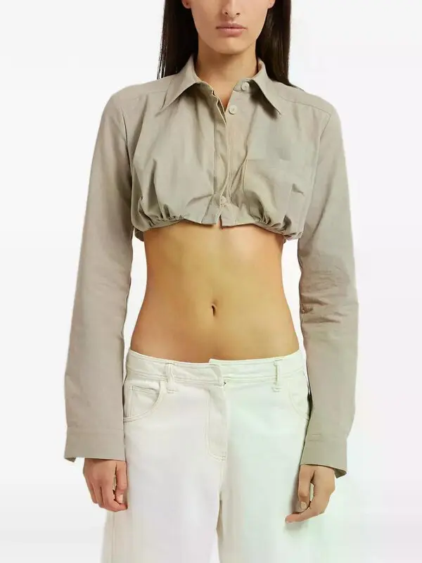 Christopher Esber Ruched Underwire-detail Cropped Shirt
