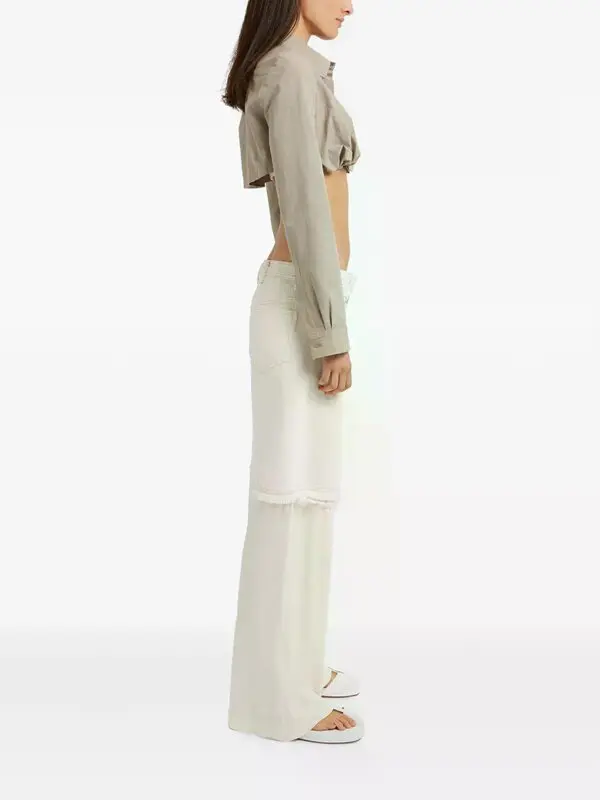 Christopher Esber Ruched Underwire-detail Cropped Shirt
