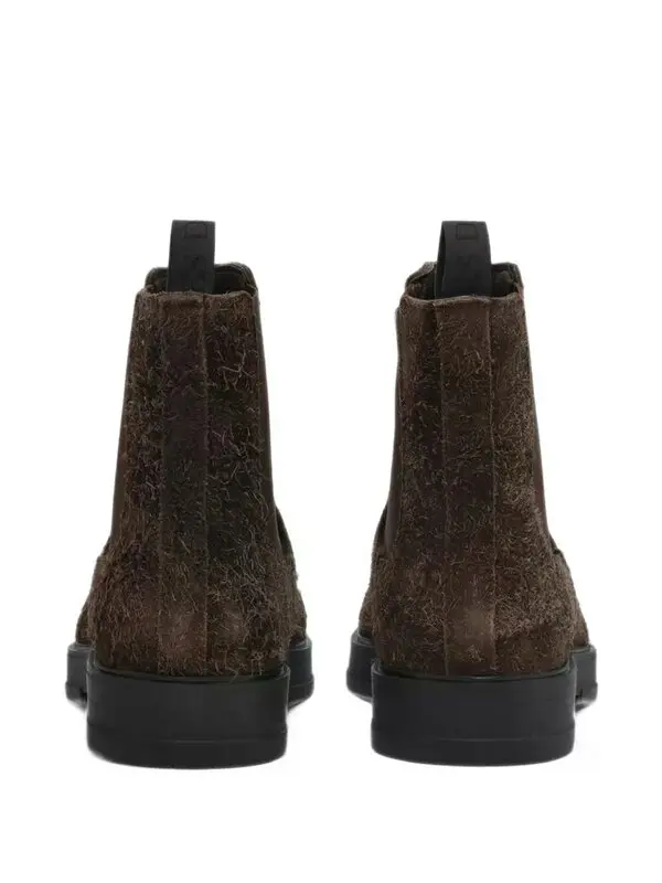 LES DEUX Hairy-suede Chelsea Boots - Brown