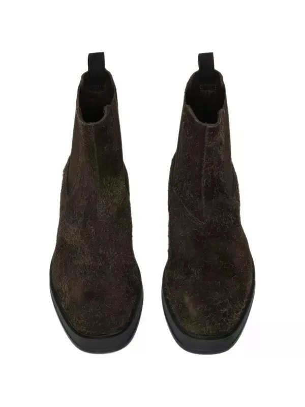 LES DEUX Hairy-suede Chelsea Boots - Brown