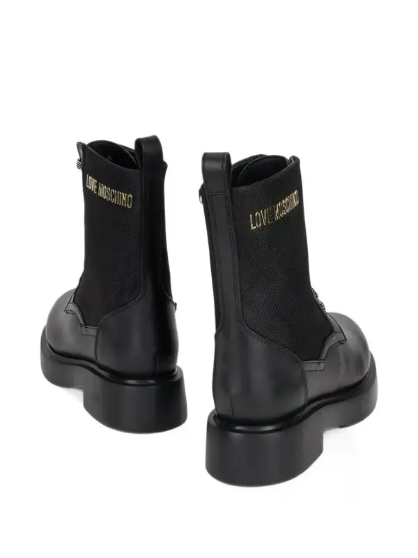 Moschino Lace-up Logo-plaque Ankle Boots