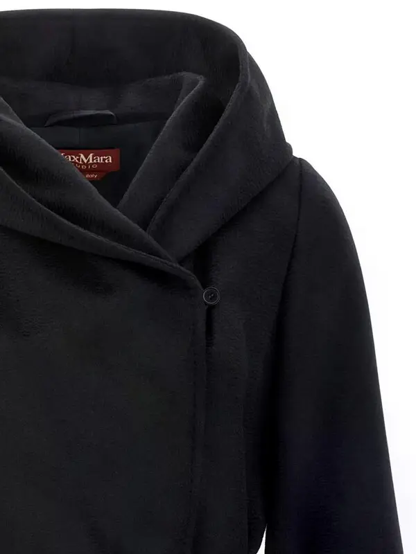 Max Mara New Mang Hooded Belted Coat
