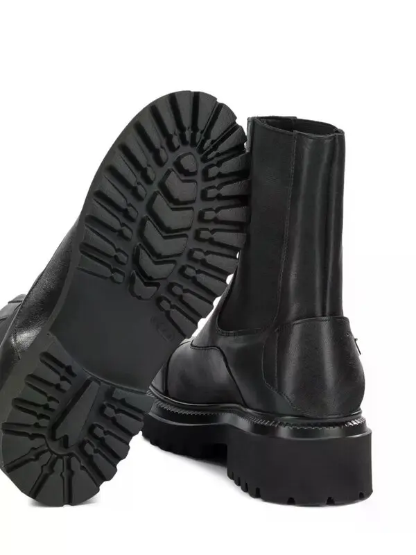SUMMERY COPENHAGEN Buckle-detail Leather Ankle Boots