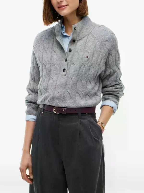 Tommy Hilfiger Cable-knit Button-up Sweater