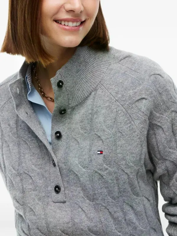 Tommy Hilfiger Cable-knit Button-up Sweater