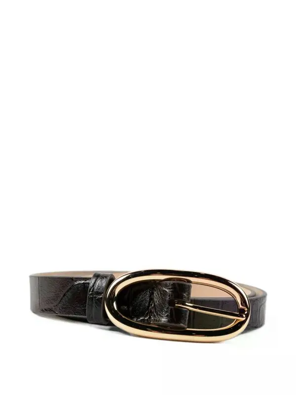 Tory Burch Croc-effect Buckle Belt - Brown