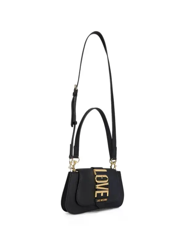 Moschino Logo-plaque Shoulder Bag - Black
