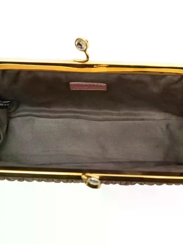 Miu Miu 2010-2026 Matelasse Nappa Kiss Lock Frame Clutch Bag