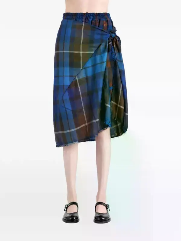 VIVIENNE WESTWOOD Chippendale Tartan-print Draped Skirt