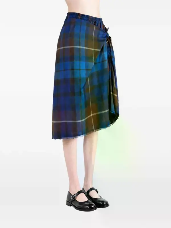 VIVIENNE WESTWOOD Chippendale Tartan-print Draped Skirt