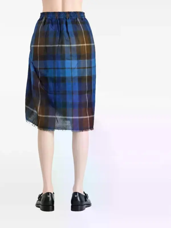 VIVIENNE WESTWOOD Chippendale Tartan-print Draped Skirt