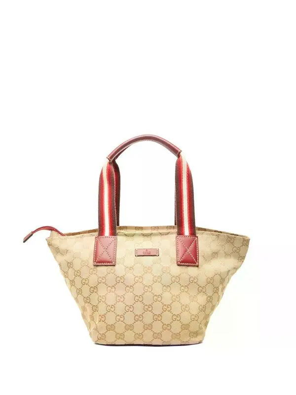 Gucci 2000-2015 Gg Canvas Web Tote Bag - Neutrals