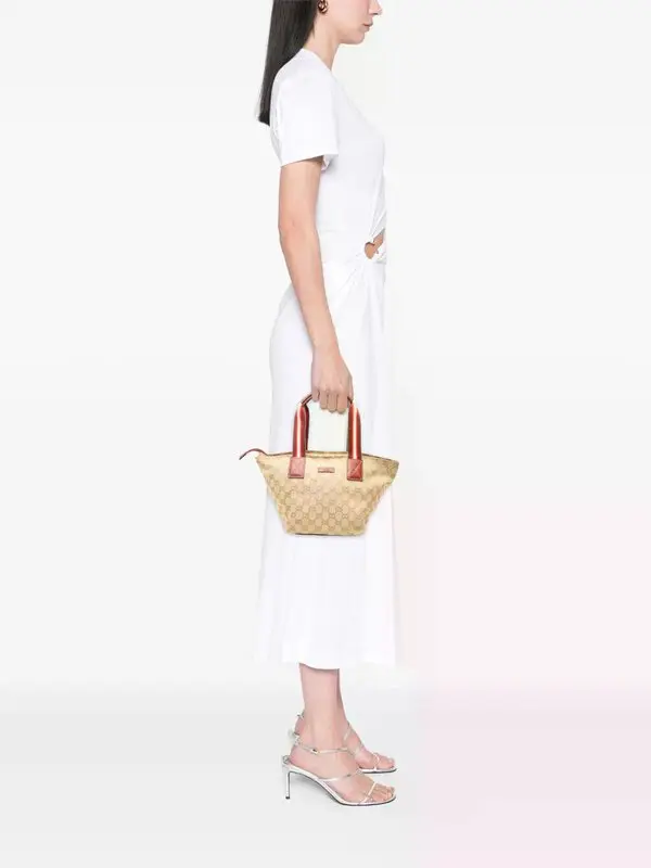 Gucci 2000-2015 Gg Canvas Web Tote Bag - Neutrals
