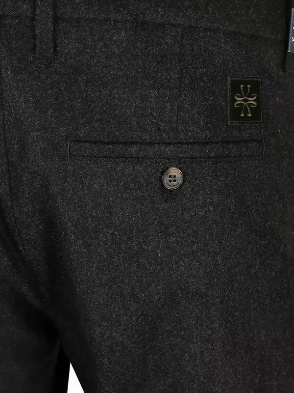 JACOB COHЁN Melange-effect Logo-patch Trousers