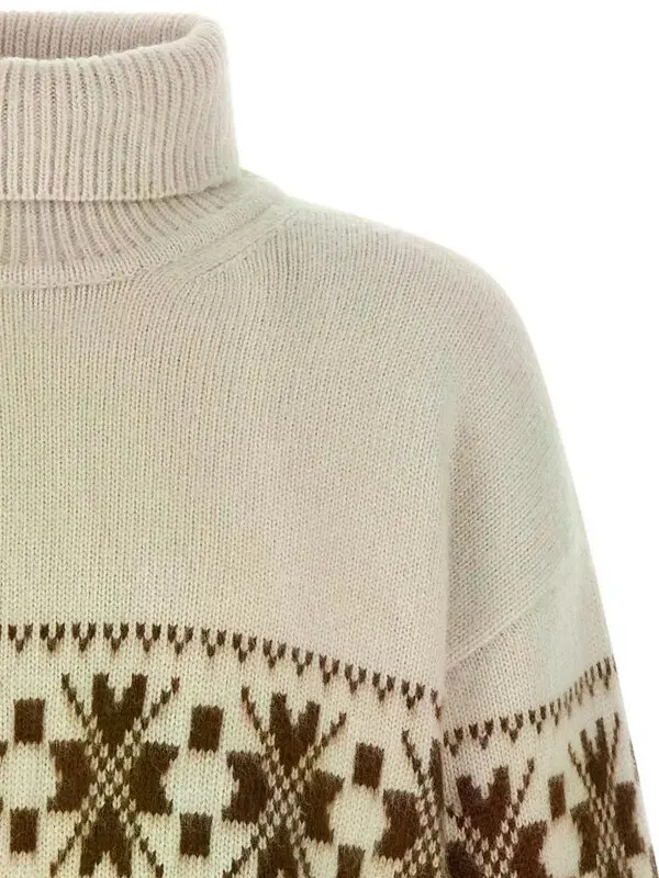 Kiton Geometric Jacquard High-neck Jumper