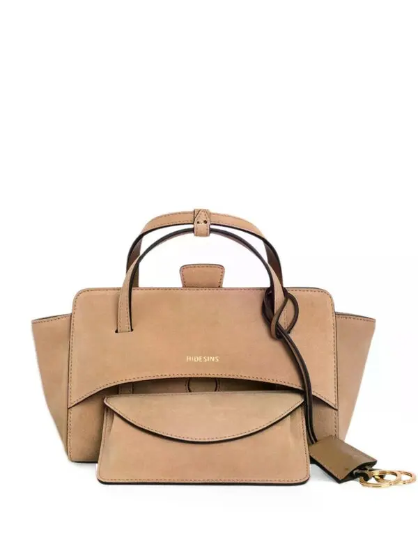 HIDESINS Small Flap Suede Tote Bag