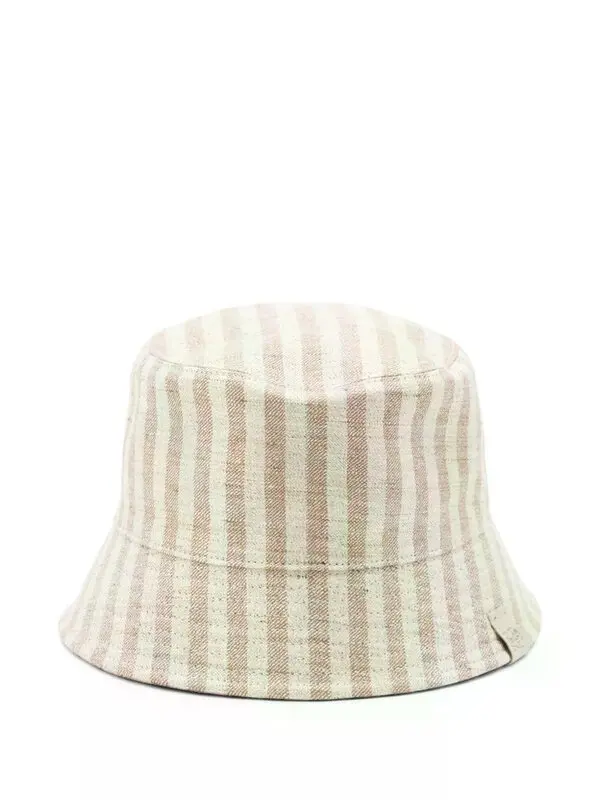 Brunello Cucinelli Striped Bucket Hat - Neutrals