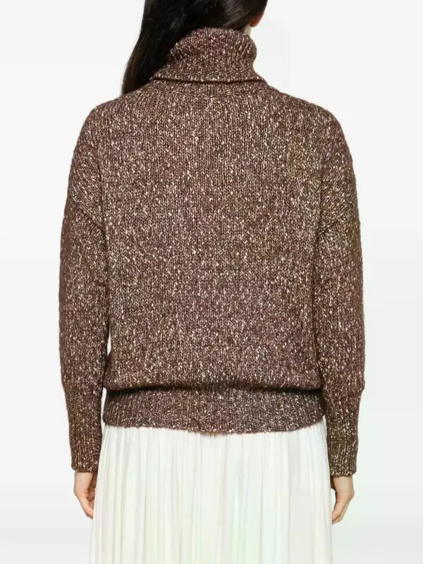 BASE Marl-knit Roll-neck Sweater