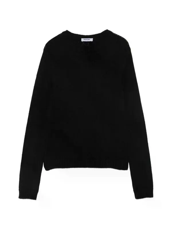 BASE Ribbed-knit Crew-neck Sweater