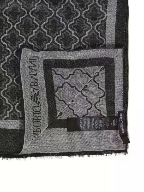 Emporio Armani Logo-print Fringed Scarf