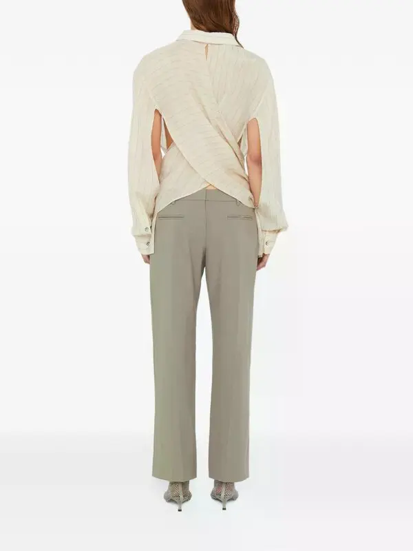 Christopher Esber Pinstripe Draped Shirt