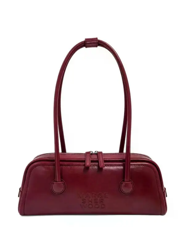 MARGESHERWOOD Soft Boston Logo-embossed Leather Shoulder Bag