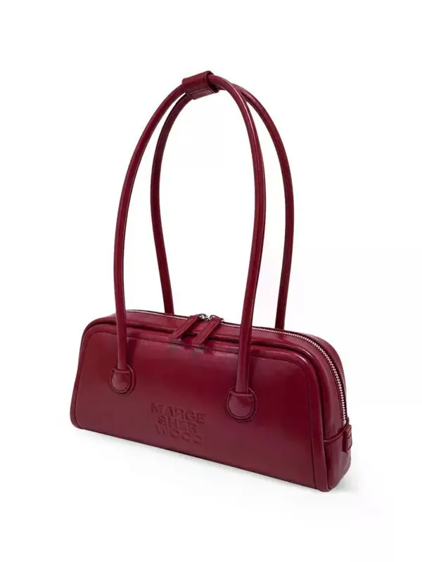 MARGESHERWOOD Soft Boston Logo-embossed Leather Shoulder Bag