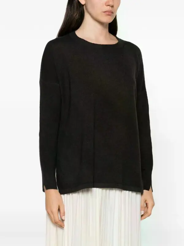 BASE Long-sleeve Side-slit Sweater