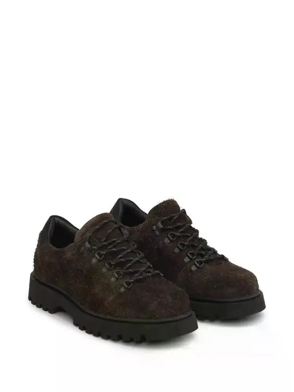 LES DEUX Hairy-suede Chunky-sole Boots - Brown