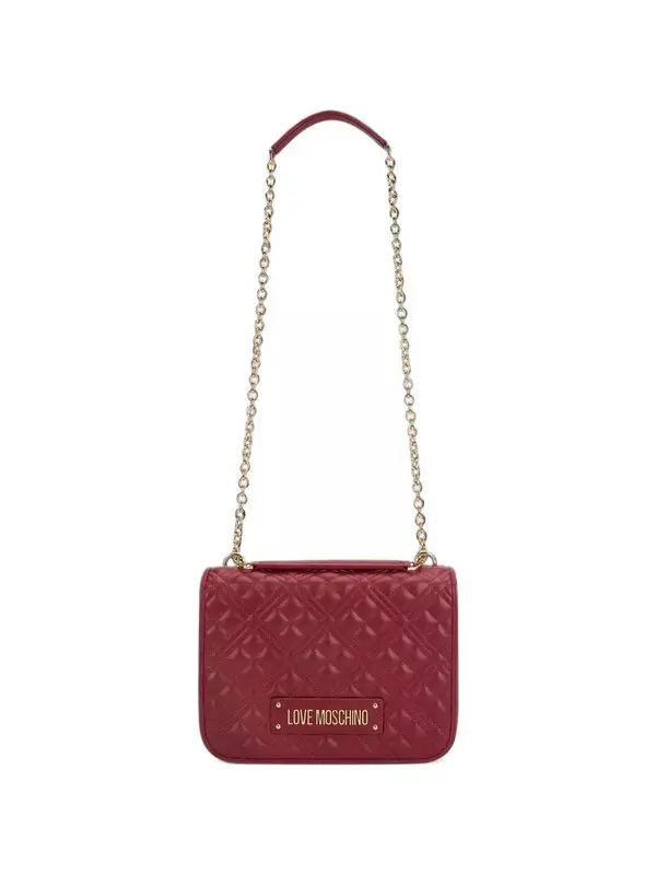 Moschino Logo-appliqué Shoulder Bag - Red