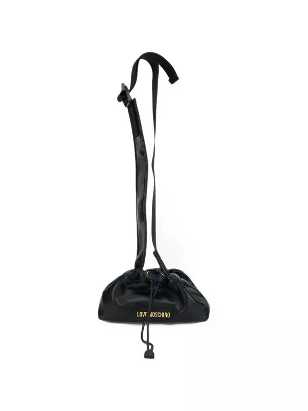 Moschino Drawstring Logo-plaque Shoulder Bag