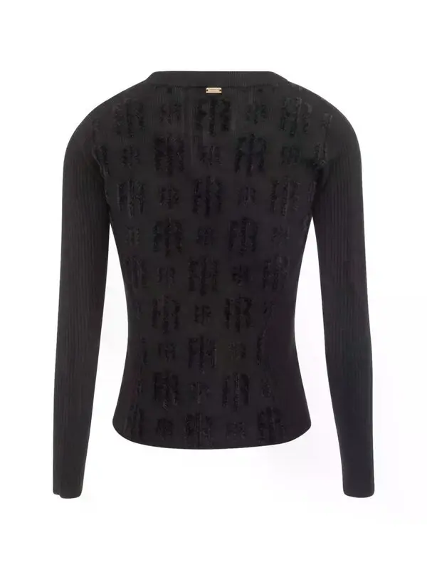 FRACOMINA Logo-jacquard Button-detail Sweater