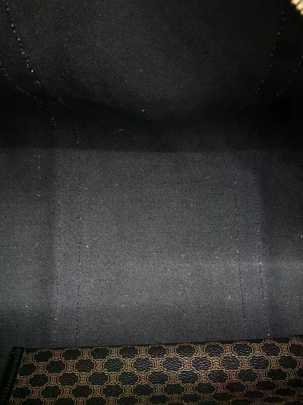 Celine 1999 Macadam Coated Canvas Boston Bag